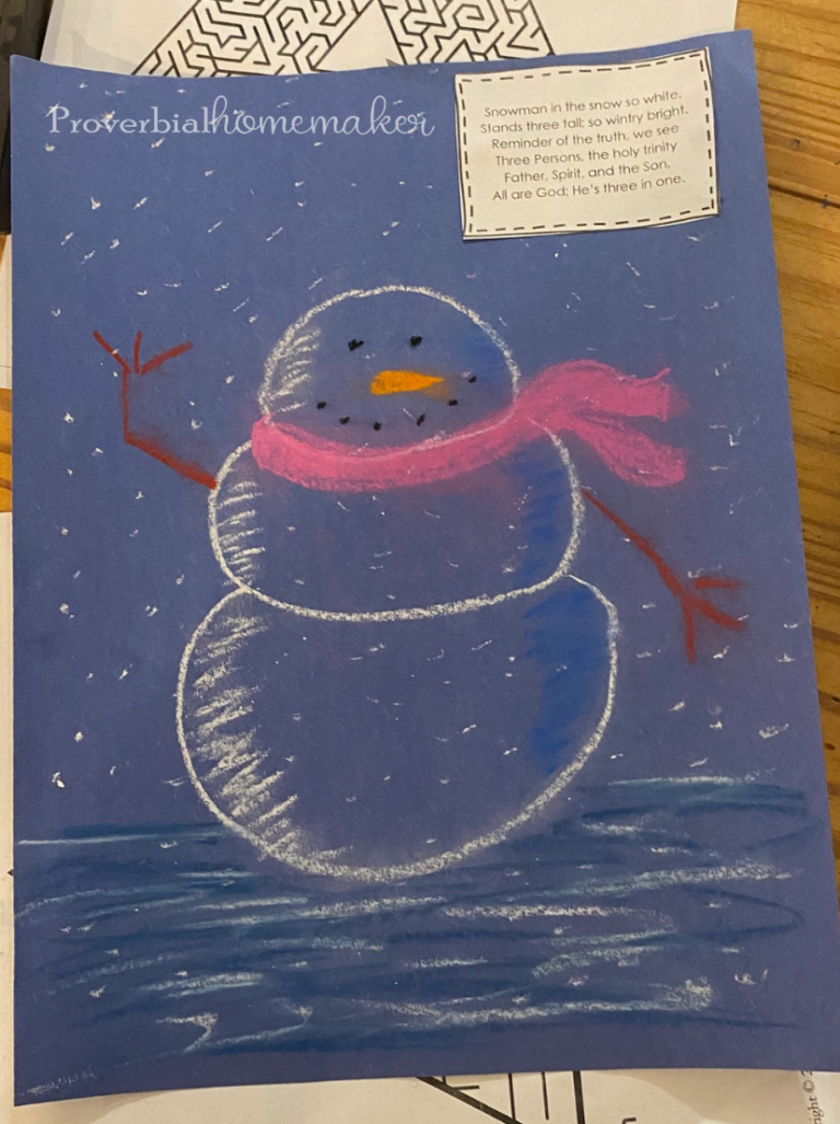 Art Day: Trinity Snowman Project - Proverbial Homemaker