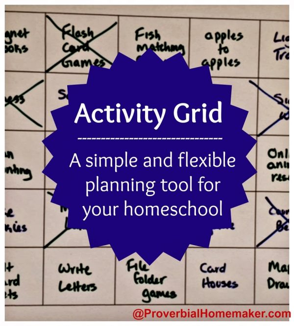 Activity Grid: A Simple and Flexible Planning Tool For Homeschool ...