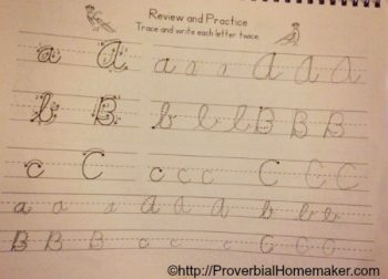 Transitioning to Cursive in First Grade - Proverbial Homemaker