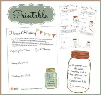 Start a Home Blessing Day (Free Planner!) - Proverbial Homemaker