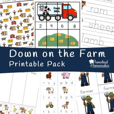 Down on the Farm Printable Pack - Proverbial Homemaker