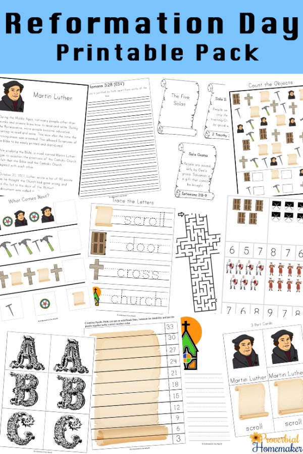 Fun Reformation Day Printables & Activities Your Kids WIll Love