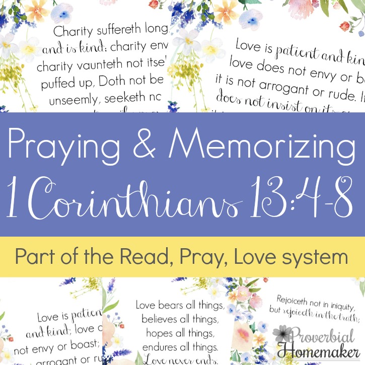 Praying and Memorizing 1 Corinthians 13:4-8 - Proverbial Homemaker