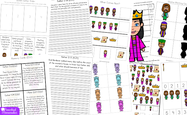 Queen Esther Printable Pack - Proverbial Homemaker