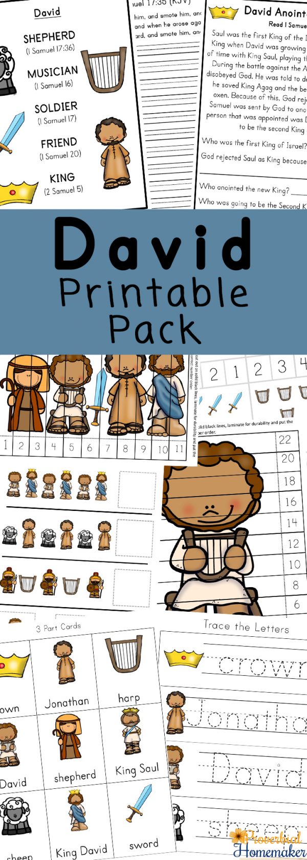 Story of David for Kids: Life Lessons & A Printable!