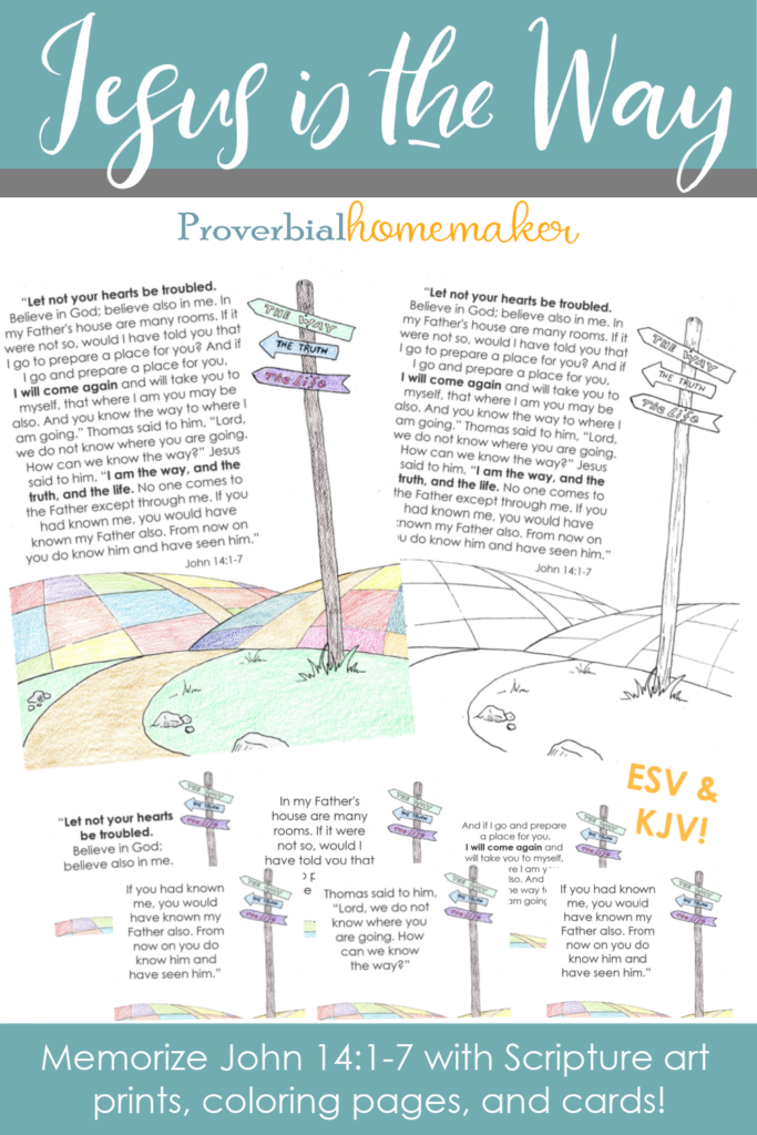 Jesus is the Way Printable Scripture Pack - Proverbial Homemaker