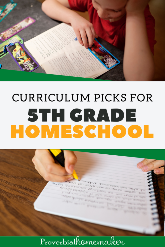 5th Grade Homeschool Curriculum Picks - Proverbial Homemaker