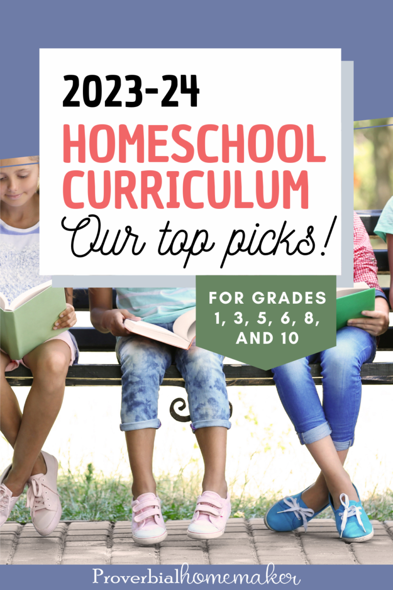 Our 2023-24 Homeschool Curriculum Picks (for 6 kids grades 1-10)